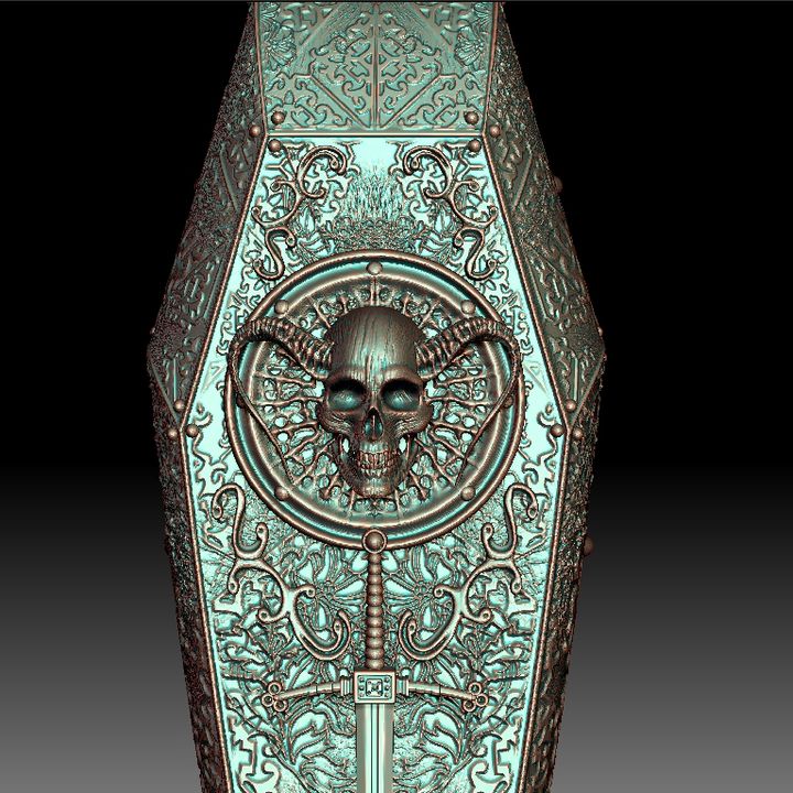 3D Printable Vampire Coffin by Lionel Rigollet